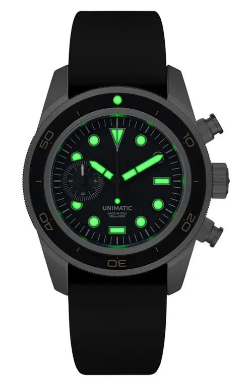 UNIMATIC Diving Heritage Chronograph Diving Watch - Black
