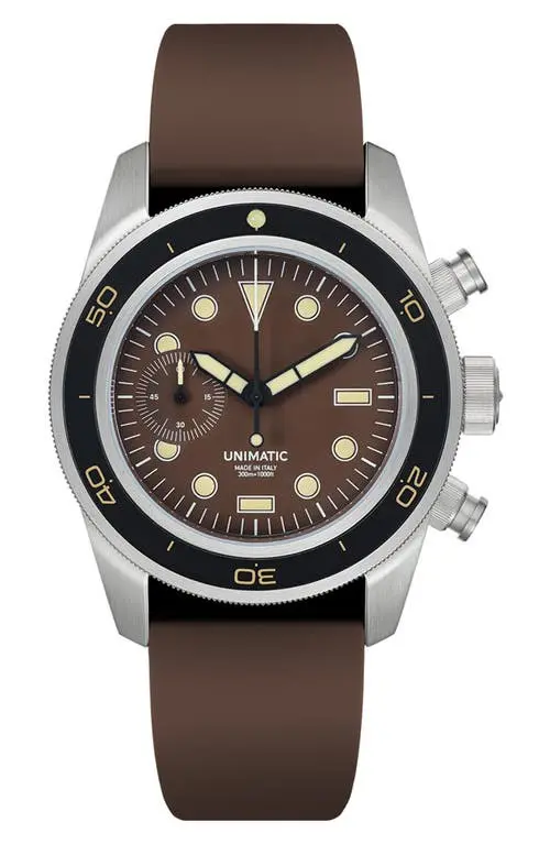 UNIMATIC Diving Heritage Chronograph Diving Watch - Brown