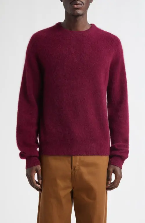 Frenckenberger Cashmere And Silk Crewneck Sweater - Burgundy