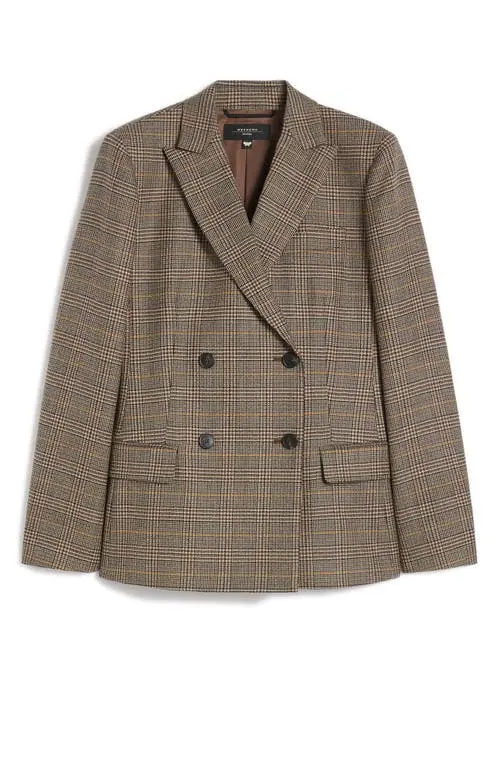 Max Mara Giove Plaid Double-breasted Blazer