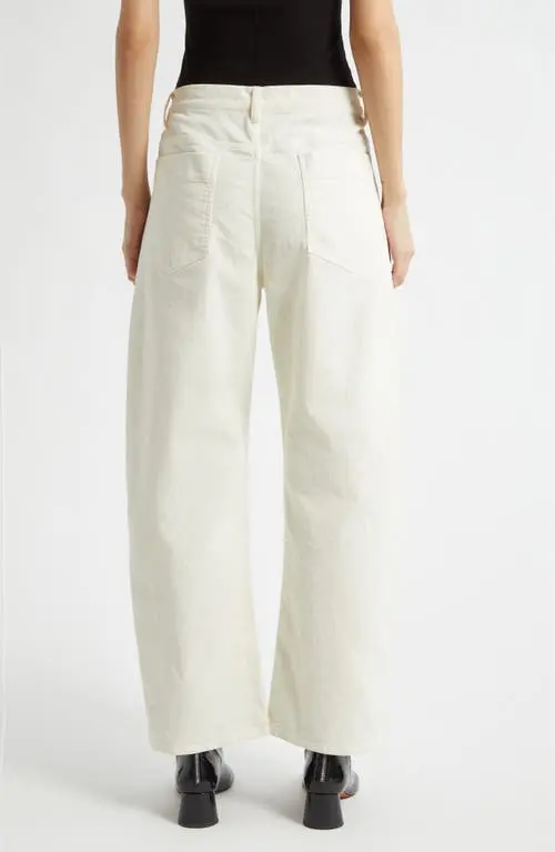 NILI LOTAN Tribeca Barrel Leg Corduroy Trousers - Stone