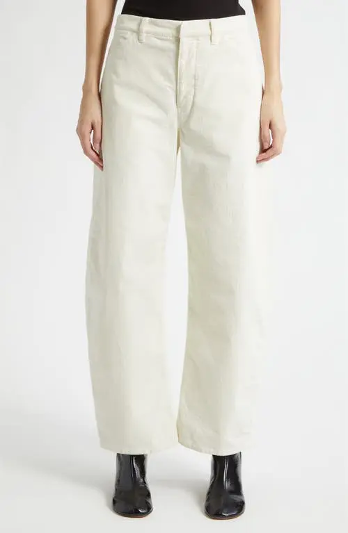 NILI LOTAN Tribeca Barrel Leg Corduroy Trousers - Stone