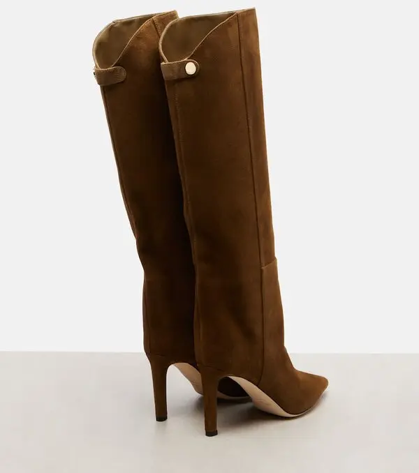 JIMMY CHOO Alizze 85 Suede Knee-high Boots - Brown