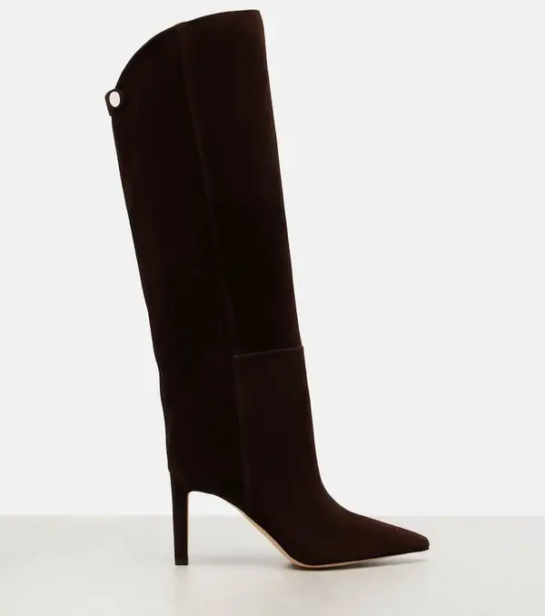 JIMMY CHOO Alizze 85 Suede Knee-high Boots - Brown