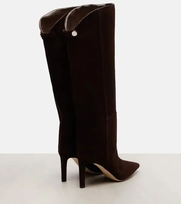 JIMMY CHOO Alizze 85 Suede Knee-high Boots - Brown