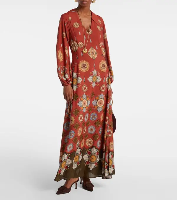 La DoubleJ Diva Printed Maxi Dress
