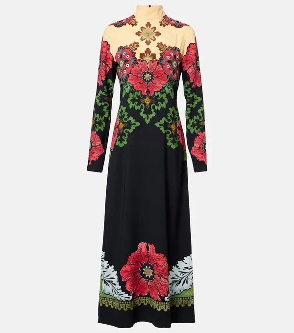 La DoubleJ Halle Printed Satin Midi Dress - Multicoloured