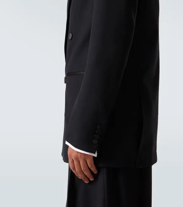 Dries Van Noten Double-breasted Wool And Silk Suit Jacket