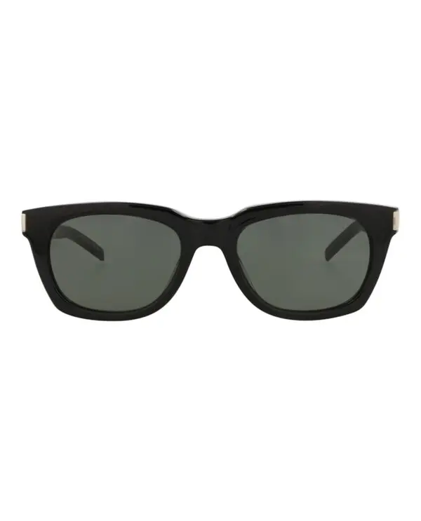 Saint Laurent Recycled Acetate Square Frame Sunglasses - Black Silver Grey (sl582/30014114/001)