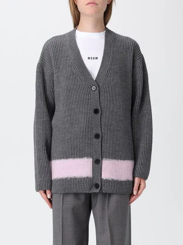 MSGM Ribbed Knit Cardigan