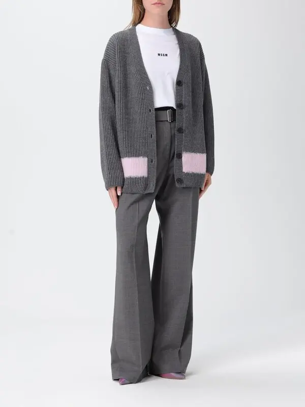 MSGM Ribbed Knit Cardigan