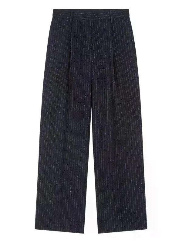 Dries Van Noten Pinstripe Wool Trousers