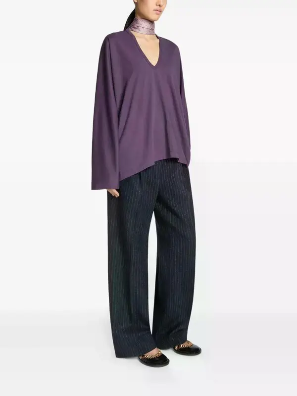 Dries Van Noten Pinstripe Wool Trousers