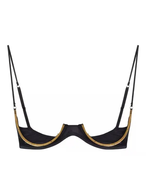 Elisabetta Franchi Structured Adjustable-straps Bra - Black