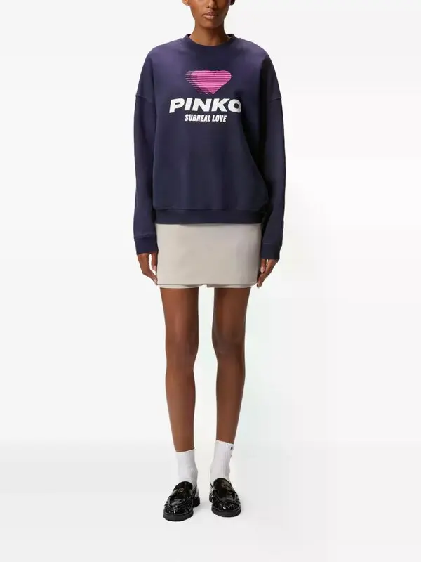 Pinko Heart-print Crewneck Sweatshirt