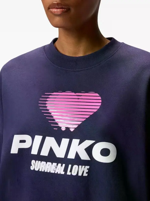 Pinko Heart-print Crewneck Sweatshirt