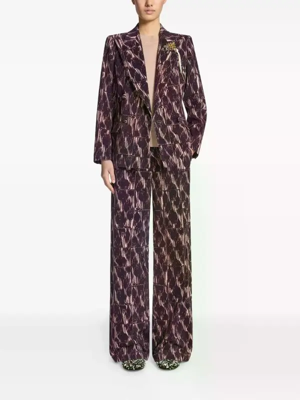 Dries Van Noten Abstract-print Double-breasted Blazer
