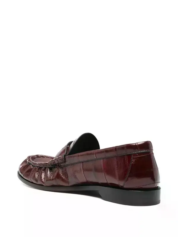 Saint Laurent Crocodile-effect Loafers