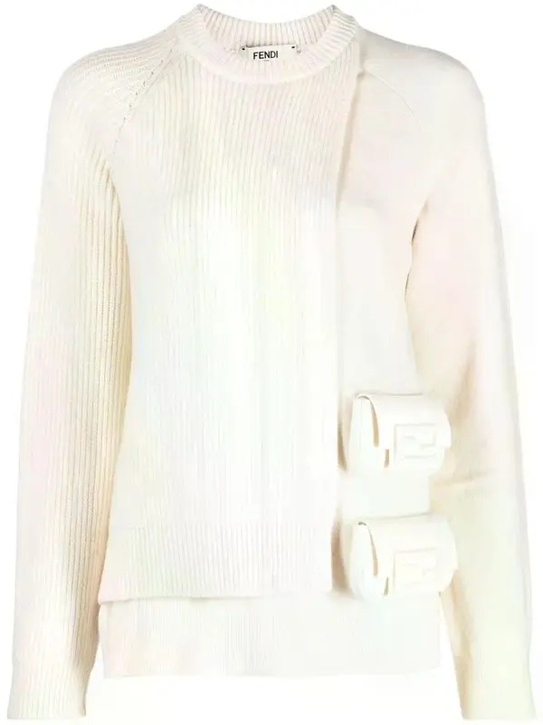 Fendi Layered Utility Pocket Jumper - Neutrals