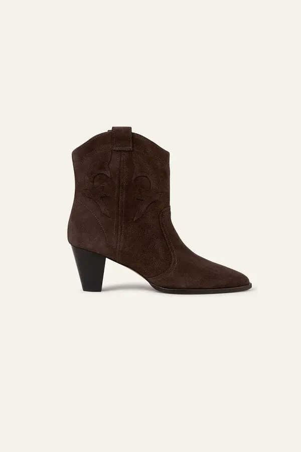 Ba&sh Casey Western Ankle Boots - Brown