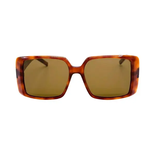 Saint Laurent Square Havana Sunglasses - Brown