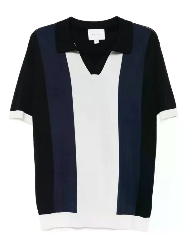 RAITH Color Block Polo Shirt - Blue