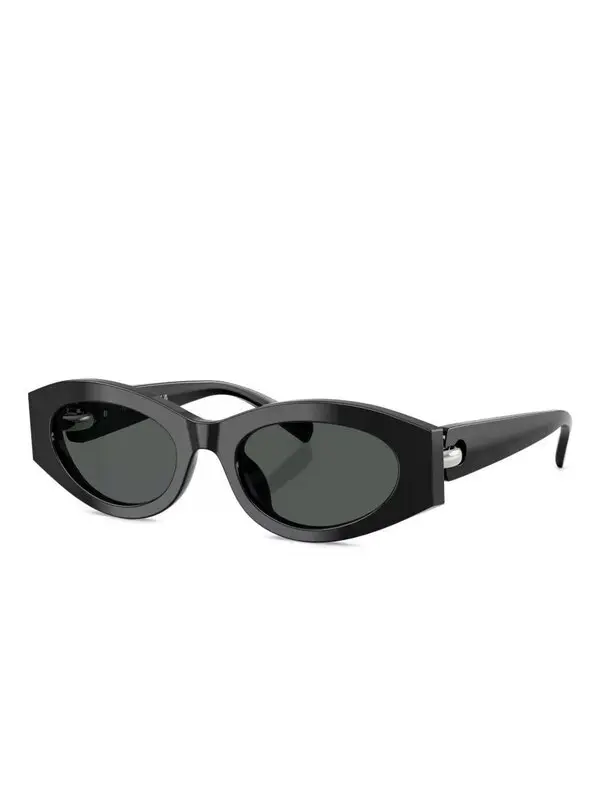 Tory Burch Oval-frame Embellished Sunglasses