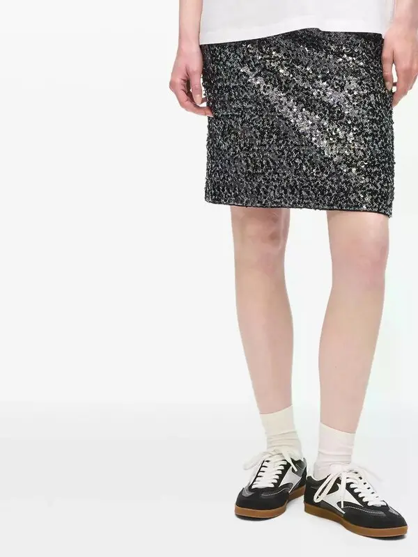 Karl Lagerfeld Herringbone Sequin Skirt