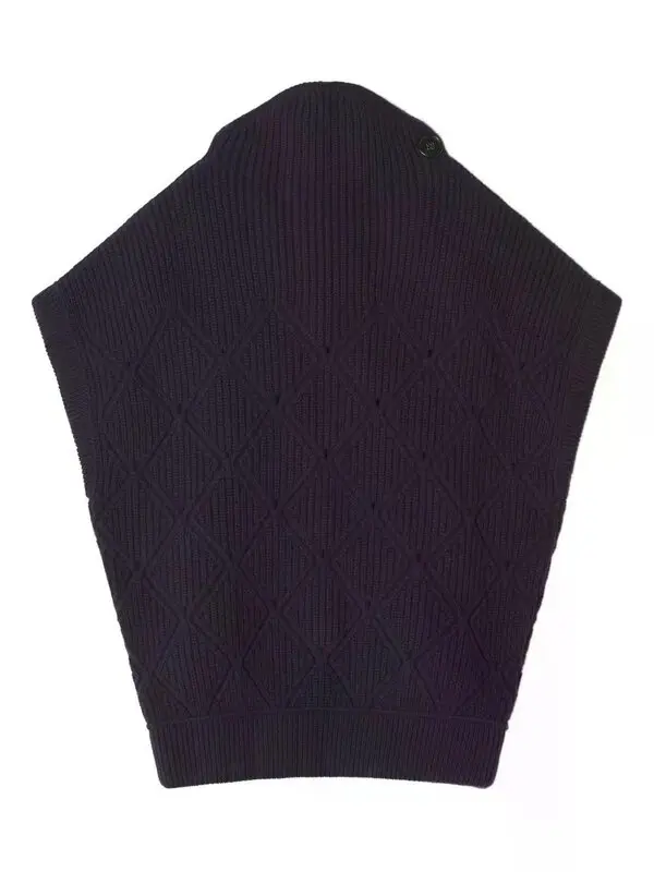 LANVIN High-neck Diamond-pattern Sweater