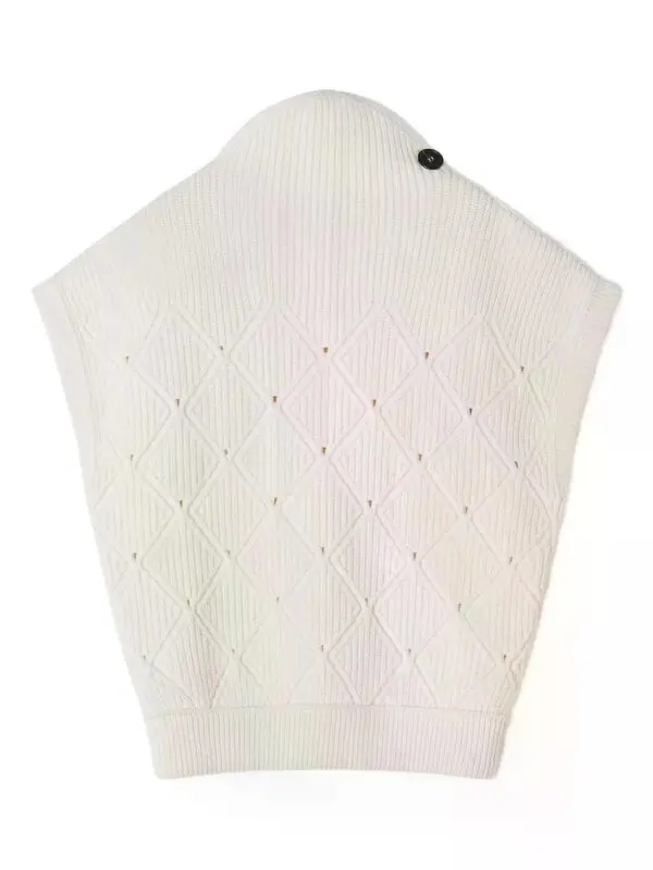 LANVIN Diamond-pattern Tank Top - White
