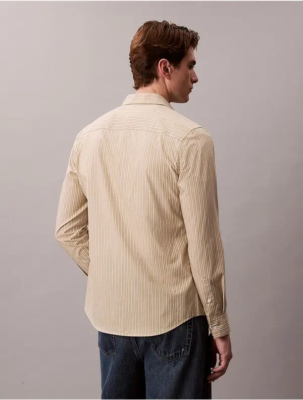 Calvin Klein Stripe Slim Stretch Button-down Shirt