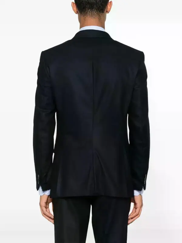 FURSAC Virgin Wool Double-breasted Blazer - Blue