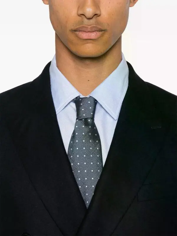 FURSAC Virgin Wool Double-breasted Blazer - Blue