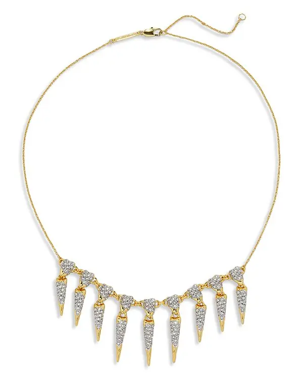 Alexis Bittar Solanales Pave Spear Statement Necklace - Gold/crystals