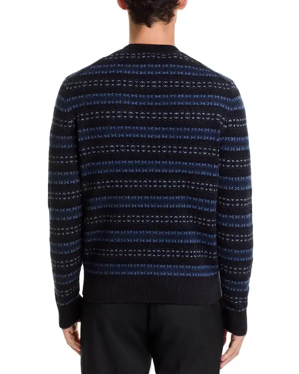 Bloomingdale'S Fair Isle Stripe Cashmere Pullover - Blue Multi