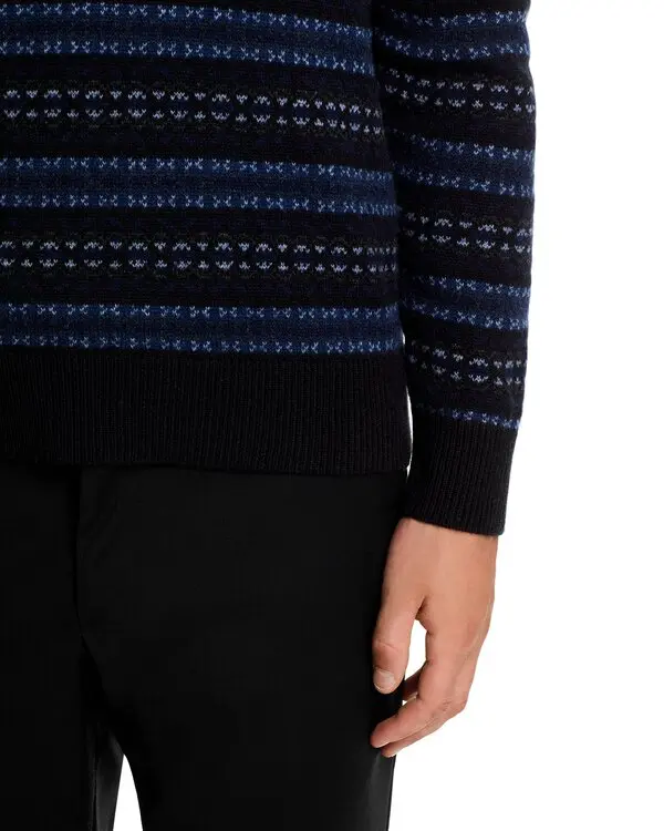 Bloomingdale'S Fair Isle Stripe Cashmere Pullover - Blue Multi
