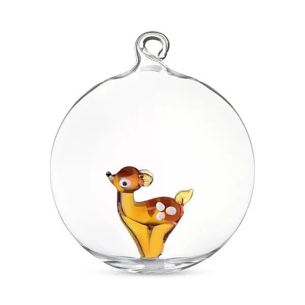 ICHENDORF MILANO Standing Fawn Glass Ornament
