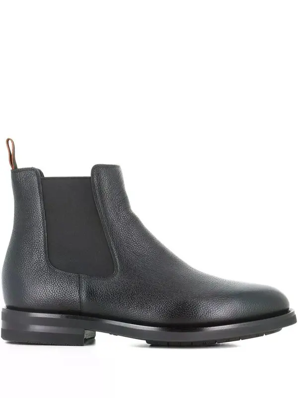 Santoni Elastic-panel Leather Chelsea Boots
