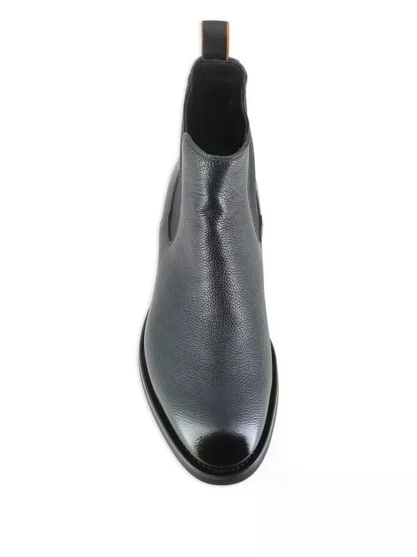 Santoni Elastic-panel Leather Chelsea Boots