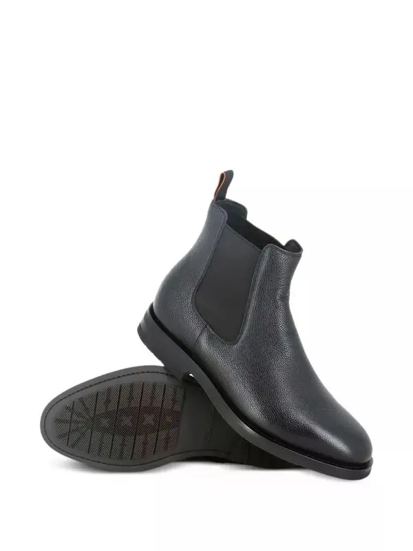 Santoni Elastic-panel Leather Chelsea Boots