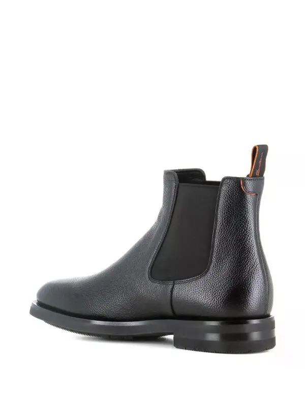 Santoni Elastic-panel Leather Chelsea Boots