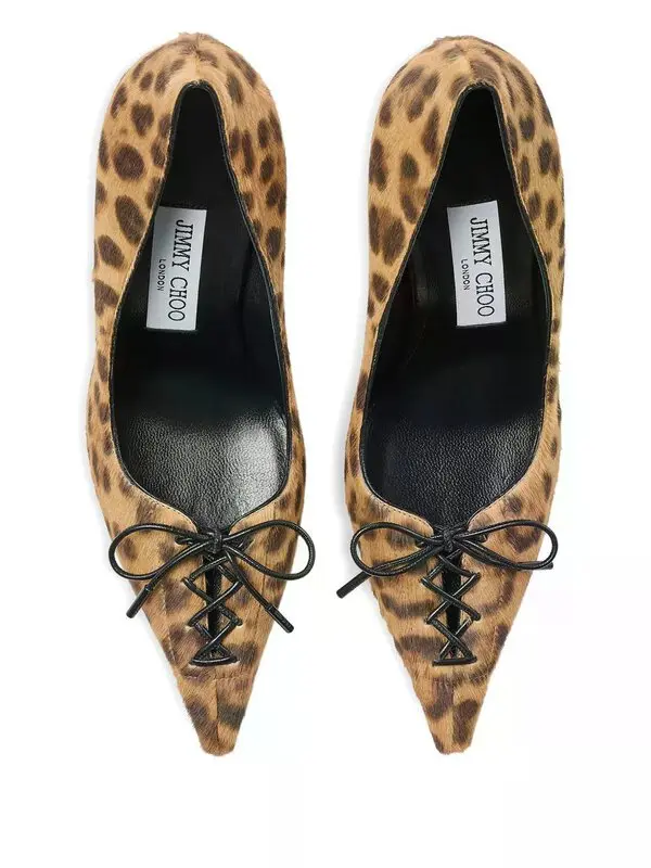 JIMMY CHOO 95mm Scarlett Leopard-print Pumps - Brown
