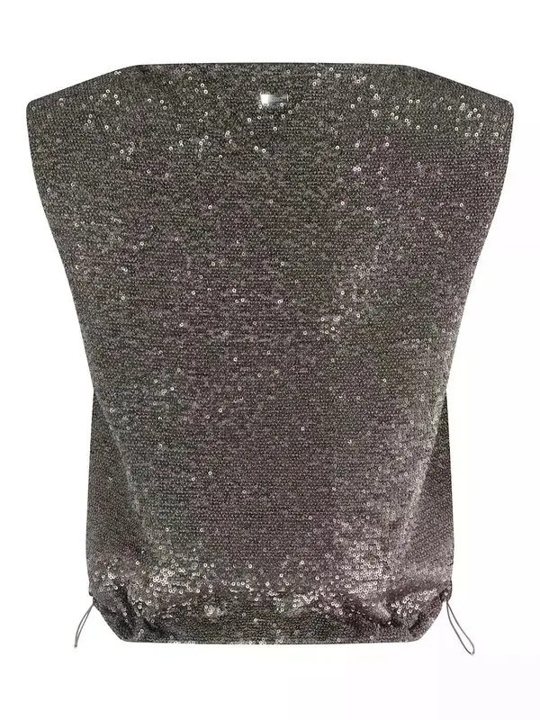 Herno Sequin-embellished Top - Silver