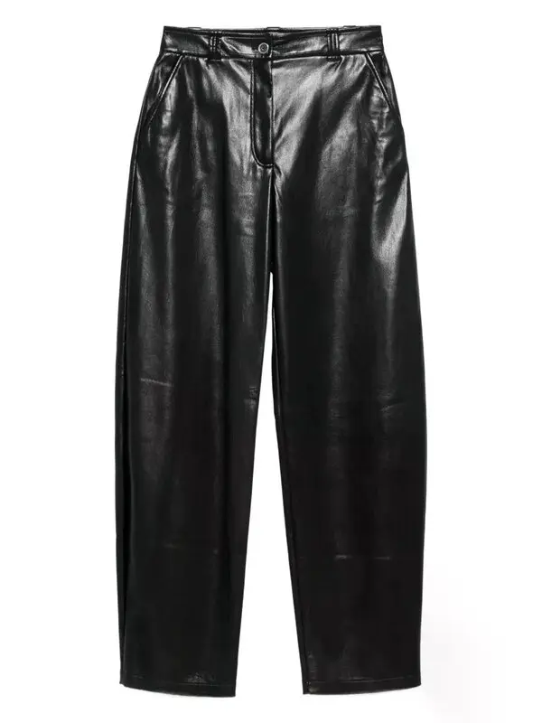 Pinko Leather-effect Trousers