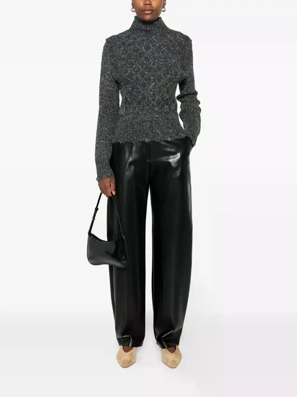 Pinko Leather-effect Trousers