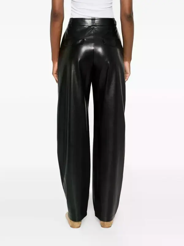 Pinko Leather-effect Trousers