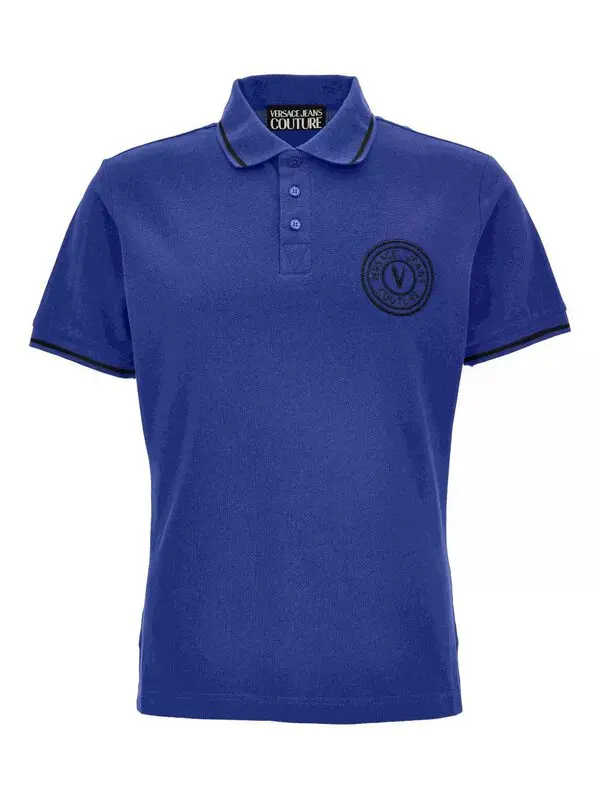 Versace Logo-embroidered Polo Shirt