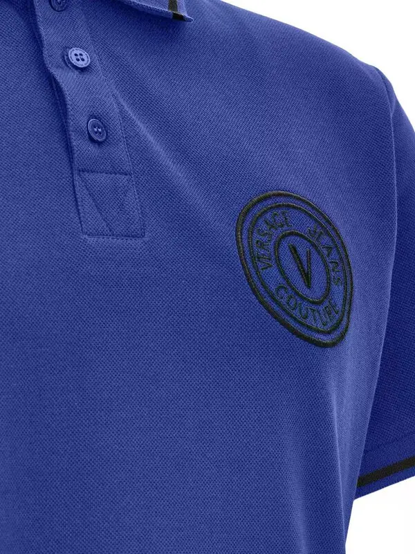 Versace Logo-embroidered Polo Shirt