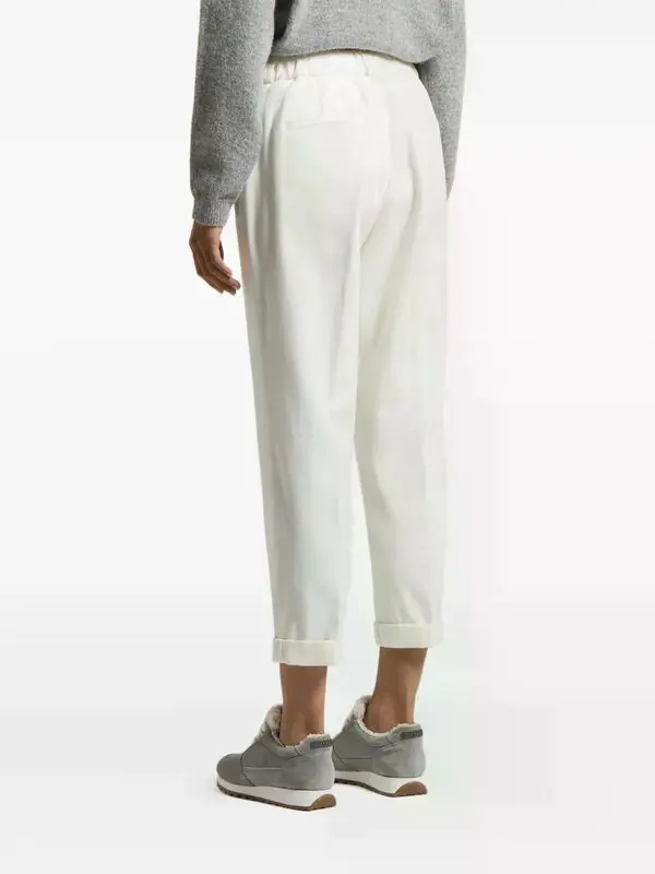 Peserico Cuffed-hem Trousers - White