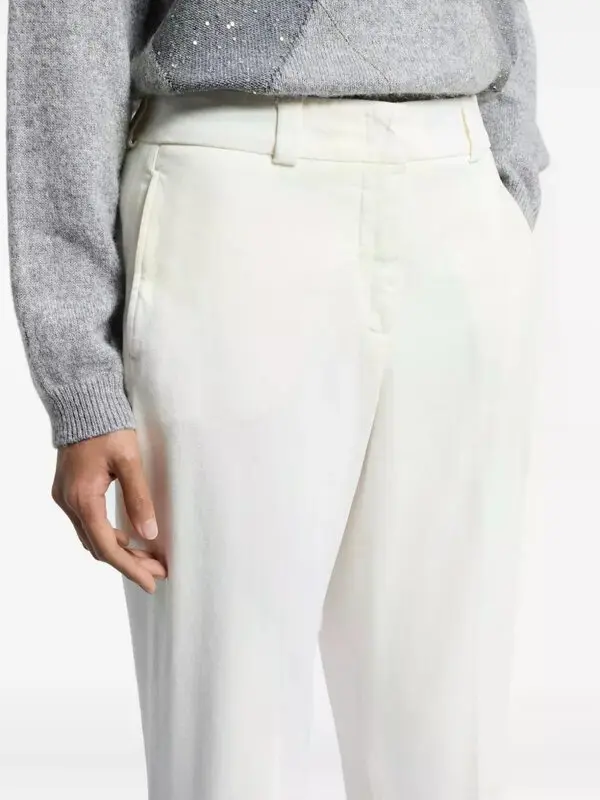 Peserico Cuffed-hem Trousers - White